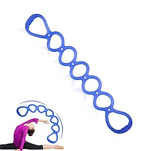 7 Ring Stretch Resistance Exercise Band, BetterJonny Workout Bands Yoga Stretching，Foot, Leg and Arm Exerciser for Home or Fitness Center Workout Walking Exercise