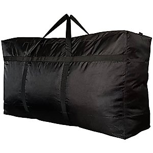 YiKitHom Extra Large Storage Duffle Bag with Zippers and Handles, Heavy Duty Large Capacity Big Long Black Duffle Bag for Travel - 42x23x13.5 Inch