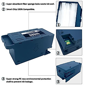 LiTuhorse Remanufactured C9345 Ink Maintenance Box C12C934591 Work for EcoTank ET 16600 Sublimation Printer and Workforce Pro WF-7840 WF-7820 ET-8550 ET-8500 ET-16650 ET-5850 EC-C7000 ST-C8000 2 Pack