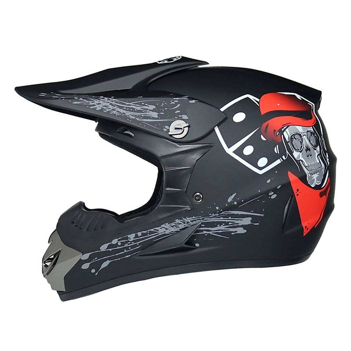 Motocross Unisex-Child Motocross Helmet Kids Youth ATV Off-Road Dirt Bike Motocross Helmet Gear Combo Gloves Goggles for Boys & Girls DOT Approved Motocross Helmet