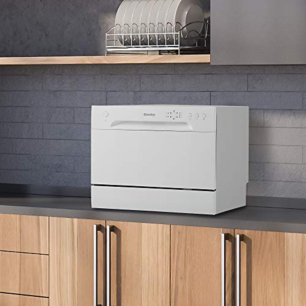 Danby DDW621WDB Countertop Dishwasher with 6 Place Settings, 6 Wash Cycles and Silverware Basket, Energy Star-Rated with Low Water Consumption and Quiet Operation