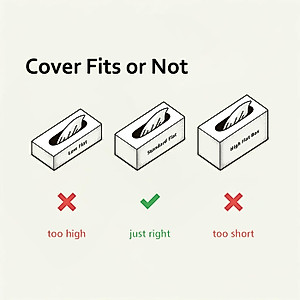 OLETHA Aesthetic Rectangle Tissue Box Cover, Medium Flat Box Tissues Holder Rectangular, Light Taupe