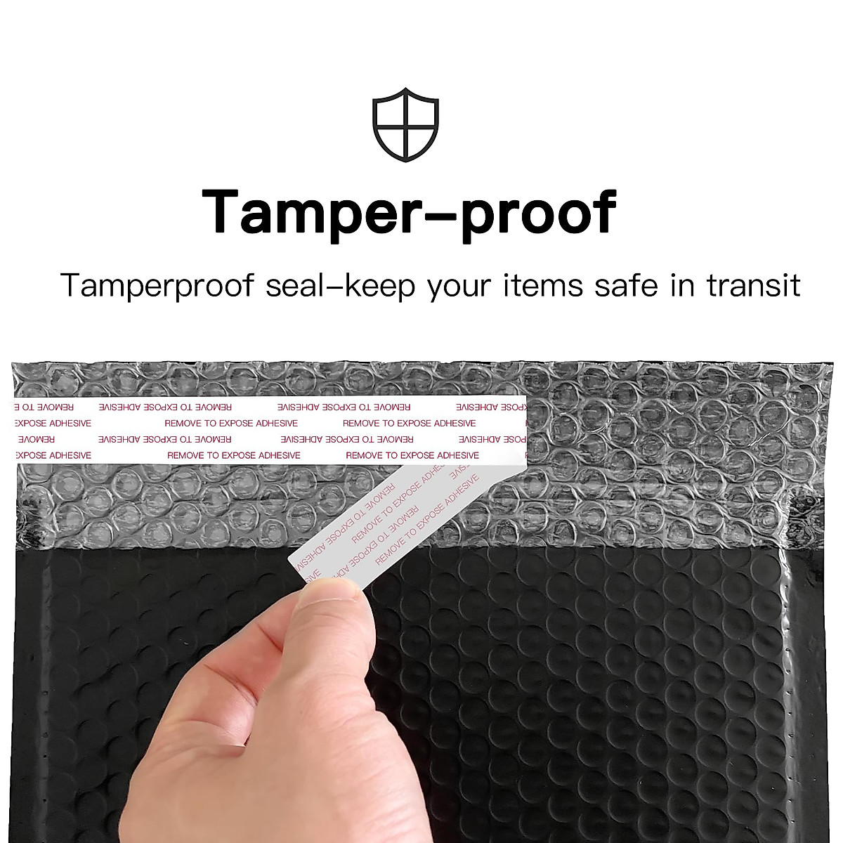 Fib-utopia Black #2 Poly Bubble Mailers 8.5 X 11 40 Pack, Strong Adhesion Self Sealing Padded Shipping Mailing Envelopes Bulk