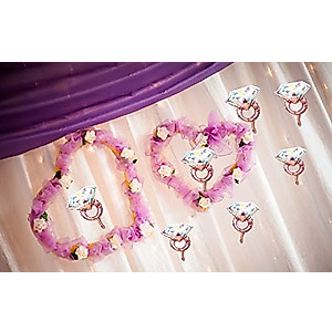 10Pcs Mini Diamond Ring Foil Balloons Inflatable Wedding and Engagement Anniversary Party Decoration