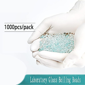 1000 Beads Lab Boiling Stones Glass Boiling Beads Glass Paint Mixing Balls 6mm Dia (Glass：6mm)