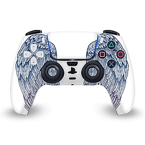 Head Case Designs Officially Licensed Rachel Caldwell Angel Wings Art Mix Vinyl Faceplate Sticker Gaming Skin Case Cover Compatible with Sony Playstation 5 PS5 DualSense Controller