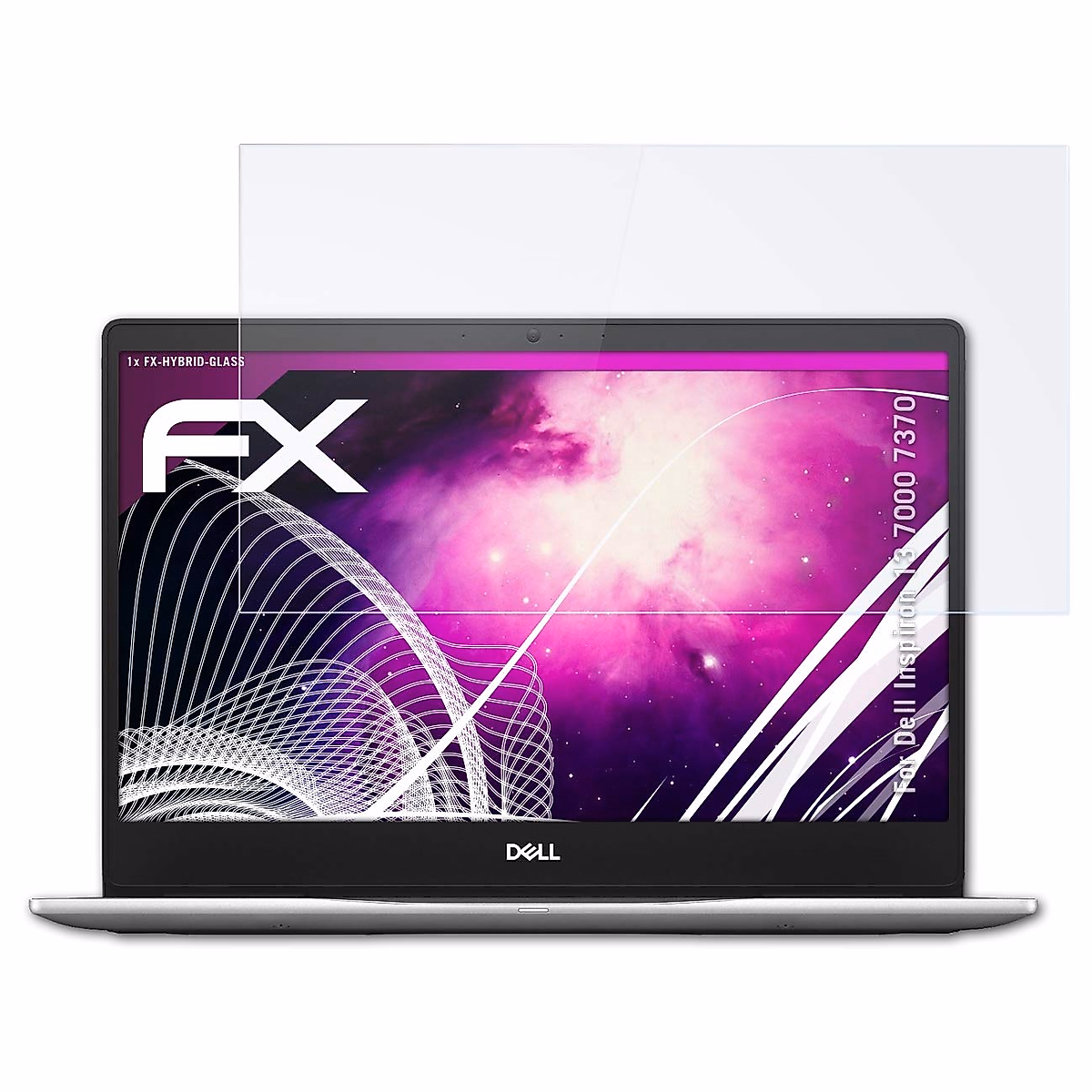 atFoliX Plastic Glass Protective Film compatible with Dell Inspiron 13 7000 7370 Glass Protector, 9H Hybrid-Glass FX Screen Protector