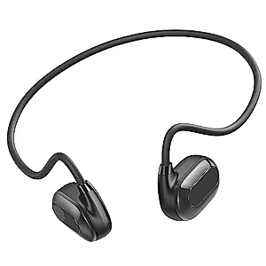 Premium Open Ear Air Conduction Headphones, Bluetooth 5.3 Wireless Earphones with Microphone, Stereo Sound Waterproof Sweatproof Sport Headsets for Running,Cycling,Workout,Hiking,Driving(Black)