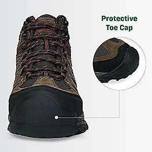 Nord Trail Mt. Logan II Hiking Boots Men - Brown Suede Waterproof Shoes - 8.5