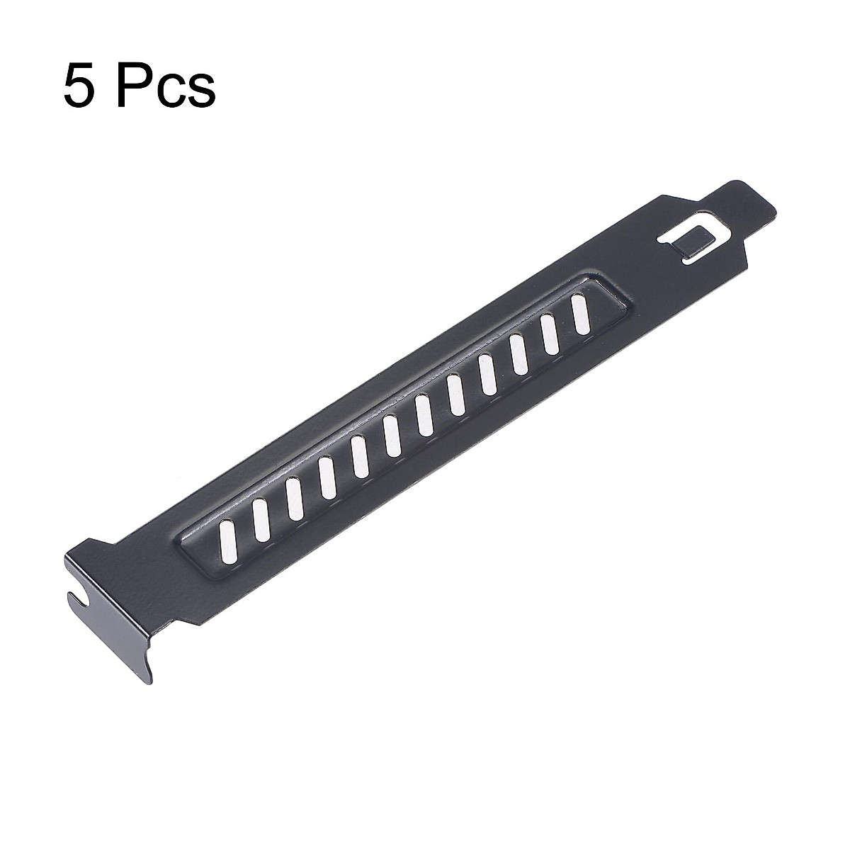 uxcell PCI Slot Covers with Screws for PC Case Airflow and Dustproof Black 5pcs