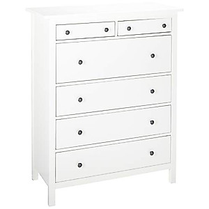 ikeaa IKEA HEMNES 6-Drawer Chest, White Stain ,