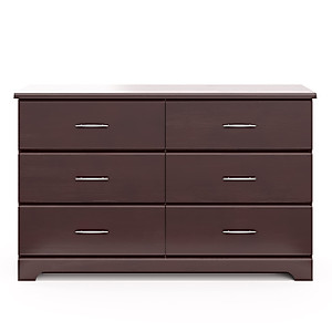 Storkcraft Brookside 6 Drawer Chest with Changing Topper and Change Pad - Espresso