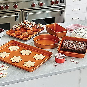 Gotham Steel Ultra Nonstick Rectangular Baking Pan, Dishwasher Safe Oven Pan & Cake Pan with No Warp & Even Heating Technology, Oven & Metal Utensil Safe Brownie Pan & Cake Baking Pan – 9”x13”