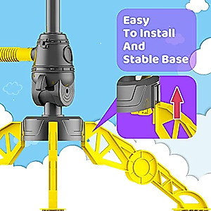 V-Opitos Rocket Launch Toys for Kids Age of 3, 4, 5, 6, 7, 8 Year Old Boys & Girls, 2 Pack Rocket Launchers with 8 Colorful Foam Rockets, Top Outdoor Game, Ideal Christmas & Birthday Gift