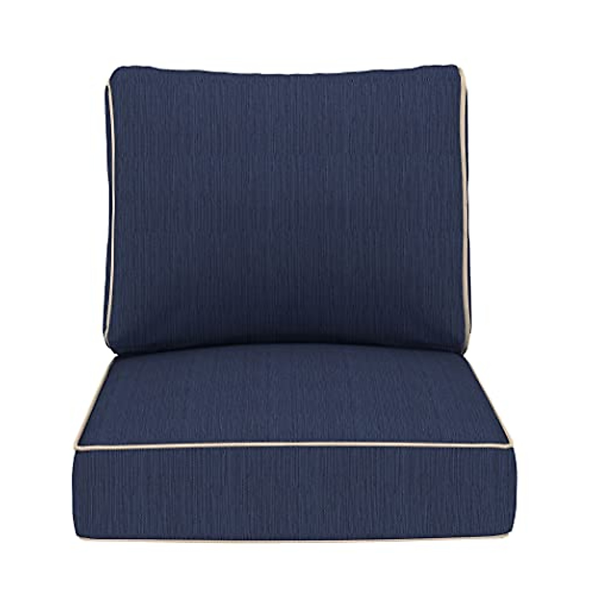 Creative Living Sofa 24x24 Outdoor Deep Seating Refresh Patio Replacement Cushions, 3 Count (Pack of 1), Indigo