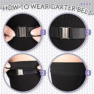 Women Plus Size Thigh High Socks for Thick Thighs Black over The Knee Stockings Extra Long Leg Warmers Chunky Knit Stockings Adjustable Thigh Garter Belts