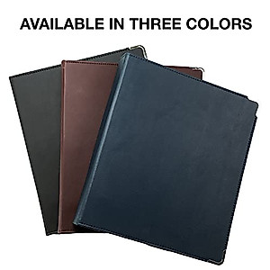 Samsill Classic Professional 3 Ring Zippered Binder, 2 Inch Round Ring, Portfolio Organizer for 8.5x11” Documents, Binder with Zipper, Silver Corner Accents, Black