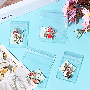 Haiabei 100 Pieces Jewelry Bag Self Seal Plastic Zipper Bag Clear PVC Rings Earrings Packing Storage Pouch Jewelry Transparent Lock Bags for Holding Jewelries Jewelry Anti Oxidation Lock Pouch Set