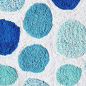 Saffron Fabs SFBR1374S Rug for Bathroom, 34" X 21", Blue