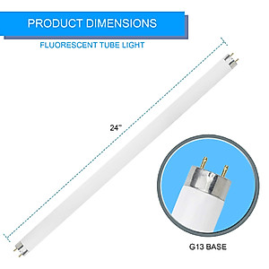 DYSMIO Lighting F17T8-CW 17 Watt T8 Straight Tube, Medium Bi-Pin Base, 4100K - Cool White 1450 Lumens Pack of 4