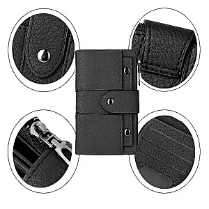 SUVERCH Leather Small Wallet for Women, RFID Blocking Ladies Mini Purse with ID Window