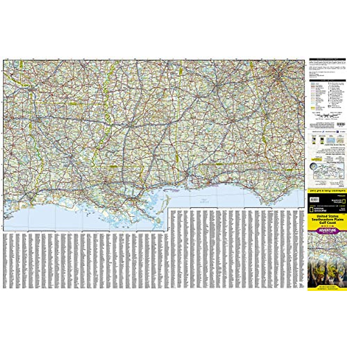 United States, Southeastern Plains and Gulf Coast Map (National Geographic Adventure Map, 3125)