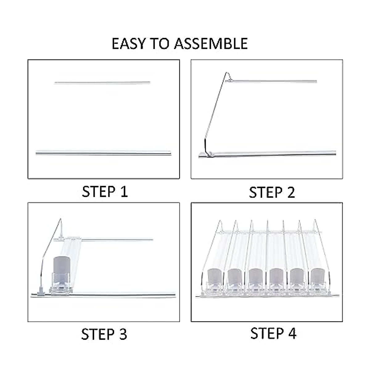 Refrigerator Soda Can Organizer, Width Strong Bearing Capacity White Drink Automatic Pusher Glide ABS for Home (38cm)