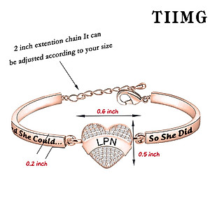 TIIMG LPN Gift Licensed Practical Nurse Gift Nursing Graduation Gift LPN Nurse Graduate Gift She Believed She Could So She Did Medical Graduation Gift