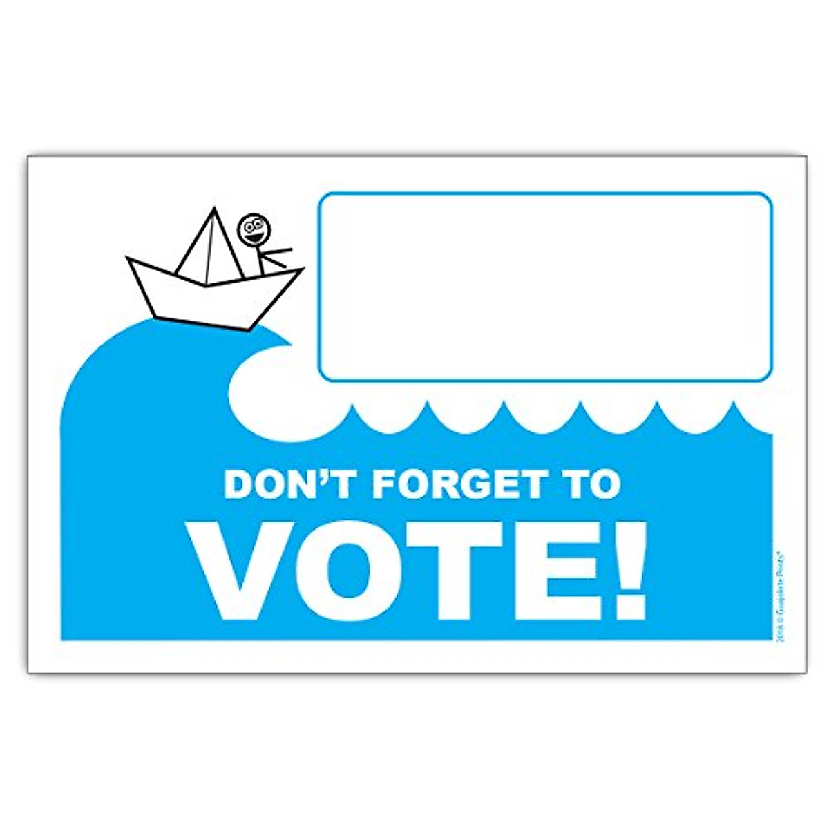 Voting Postcards- Funny Political Democrats Blue Wave 4x6 inches, 50 Count