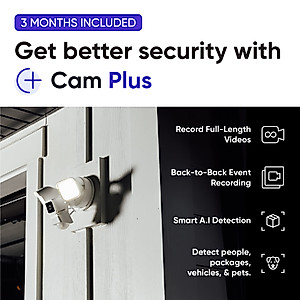 Wyze Cam Floodlight with 2600 Lumen LEDs, Wired 1080p HD IP65 Outdoor Smart Security Camera, Color Night Vision, 270-Degree Motion Detection, 90dB Siren with Wyze Cam Plus 3 Month Subscription
