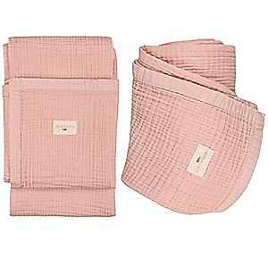 Migaloo Muslin Blankets, Baby Toddler Quilt, 4 Layers, 100 Cotton Stroller Blanket, Hypoallergenic,Super-Soft,Breathable and Lightweight Swaddle,Nursery & Crib Blanket, Large (47 X 35 h)