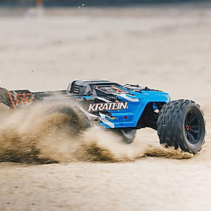 ARRMA RC Truck 1/8 KRATON 6S V5 4WD BLX Speed Monster RC Truck with Spektrum Firma RTR (Transmitter and Receiver Included, Batteries and Charger Required), Blue, ARA8608V5T2