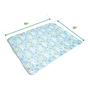 Alphabetz Alphabetz Premium, Soft Baby Boy Blanket, Blue Elephants, 2 Ply Extreme Softness and Comfort