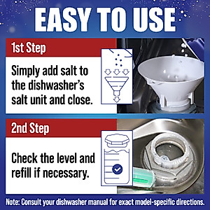 Impresa Dishwasher Salt Water Softener - 5 lbs - Protects From Hard Water Residue and Limescale - Compatible with Bosche, Miele, Thermador, Whirlpool, and More - 100% Pure Coarse Grain Salt