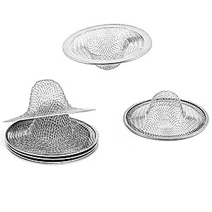 LASSUM 4 PCS Mesh Metal Sink Strainer Kitchen Bathroom Basin Sink Drain Strainer (2" x 0.79")