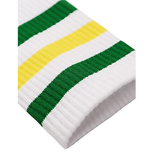 Joulli White Knee High Tube Long Socks Over the calf Cotton Knee Socks 2 Pairs