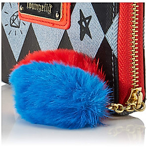 Loungefly x Birds of Prey Harley Quinn Eyes Zip-Around Wallet, Multi, Adults and children 14+