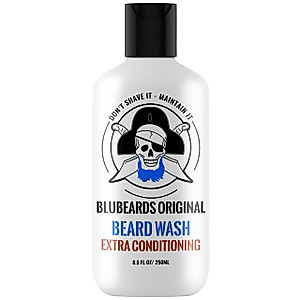 Bluebeards Original Beard Wash and Conditioner for Men, 8.5 oz. - Natural Beard Wash and Beard Moisturizer, with Aloe & Lime - Deeply Cleans, Softens, and Conditions Your Beard and Skin - Made in USA