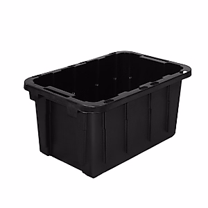 HDX Tough Polypropylene Plastic 27 Gal. Storage Tote in Black by HDX (4 pack)