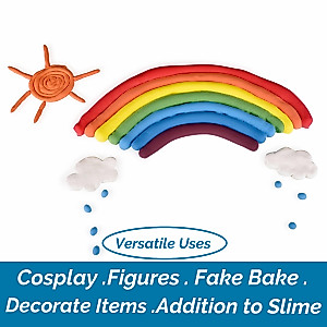 BOHS 12-Colors Foam Modeling Clay - Squishy, Air Dry, Soft - for Cosplay,School Projects,Baby Hand Print,Slime - Gifts for Adult and Kids - 12 pcs,2.65 lbs,Ages 3 & Up