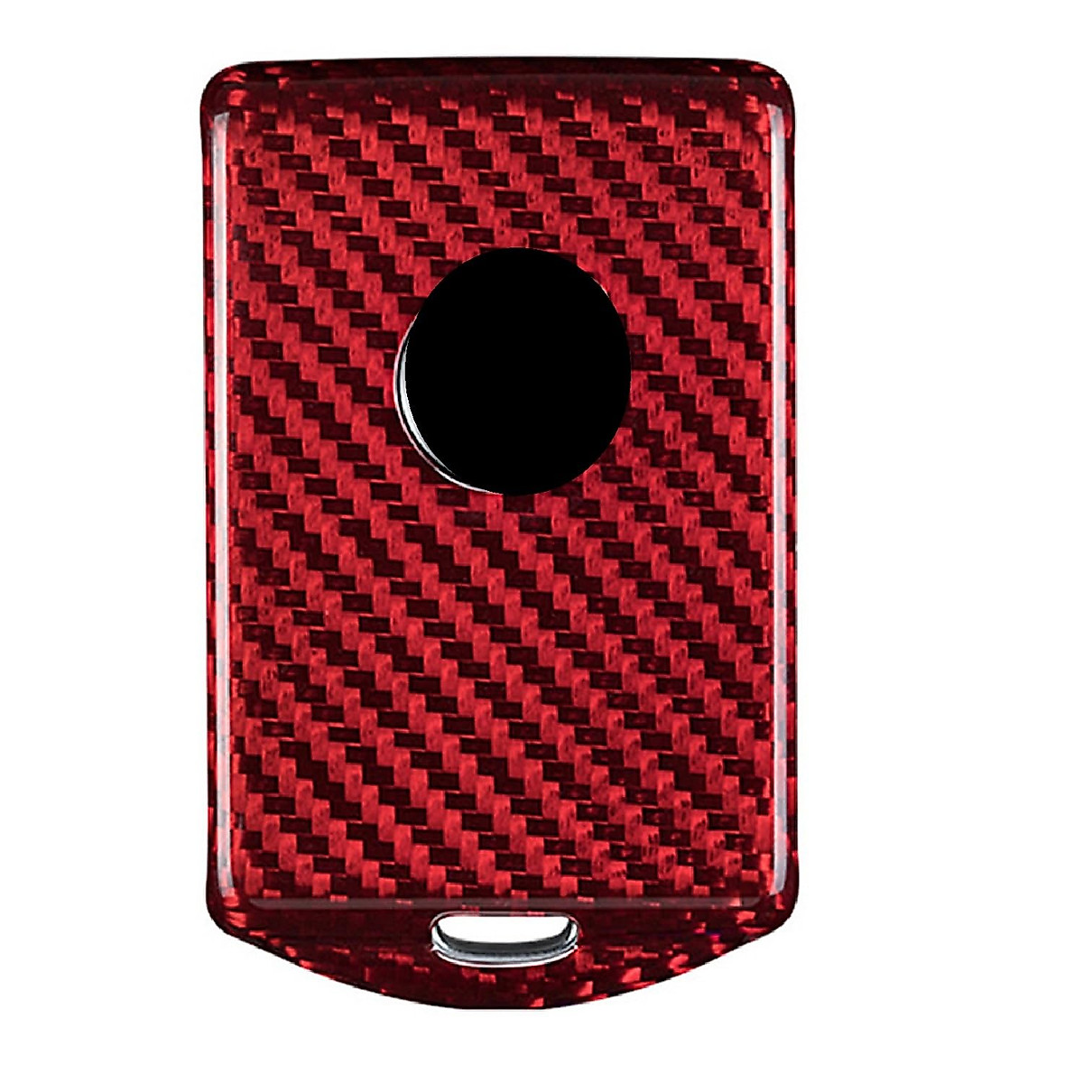 M.JVisun Genuine Carbon Fiber Key Fob Cover for Volvo C30 S60 S80 S90 S901 V70 V90 Cross V90CC XC40 XC60 XC70 XC90 Smart Car Remote Key Fob Case for Men Women - for Plastic Key Fob - Red