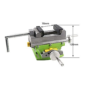 3" Cross Slide Drill Press Vise Compound Bench Table Bench Top WoodWorking Clarmp Vise Fixture Cross Slide Table 2 Axis Adjustive for Mini Drill Milling Machine (6368mf)