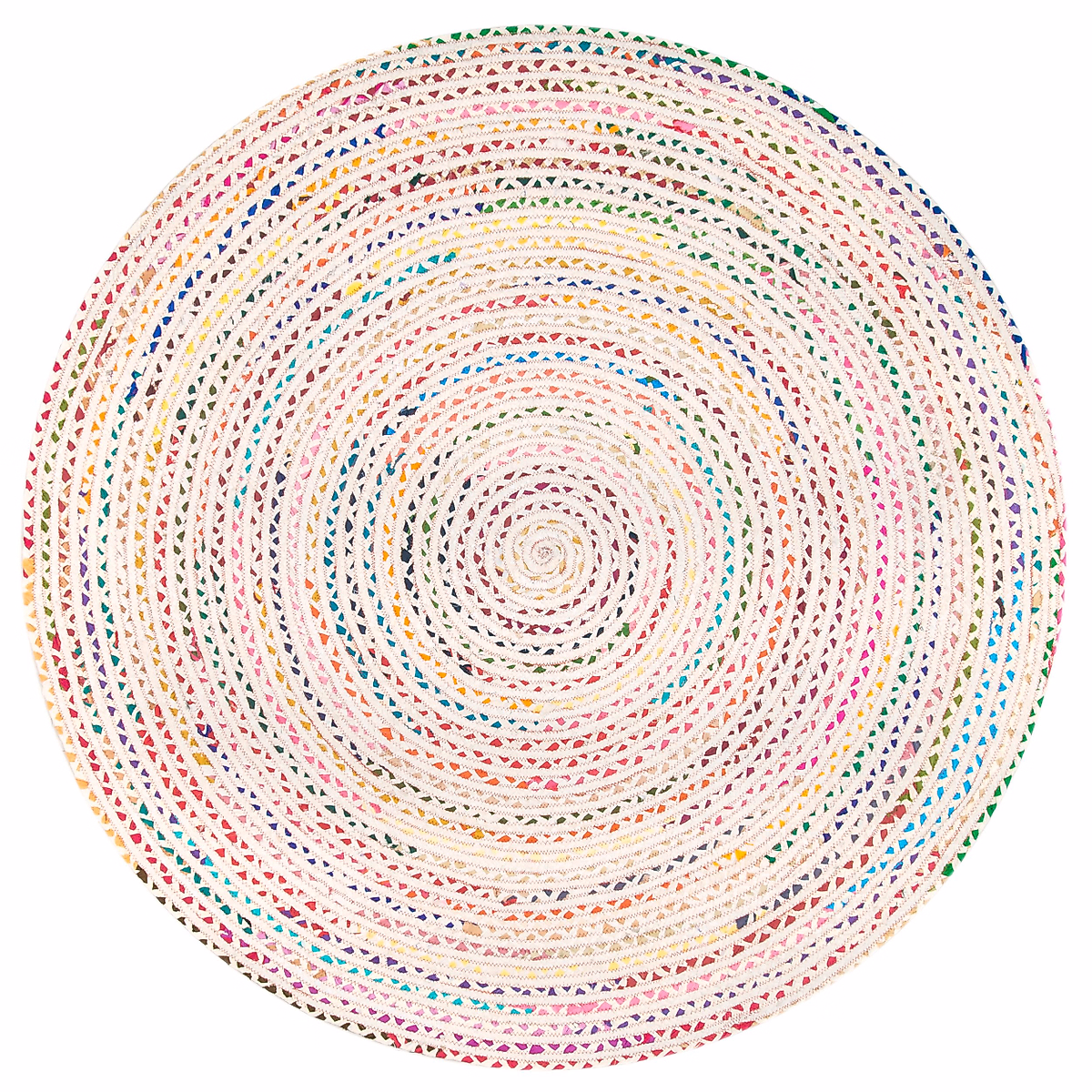 nuLOOM Tammara Bohemian Hand Braided Area Rug, Oval 5x8, Ivory