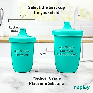 Re-Play Silicone Straw Cup for Toddlers - 8oz - Aqua