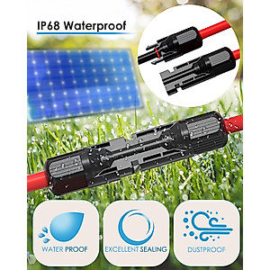 BOQNZN Solar to XT60 Extension Cable, 25FT 12AWG XT60 Adapter to Solar Connector Charging Cable for RV Battery Pack Portable Foldable Solar Panels Solar Generators Power Station