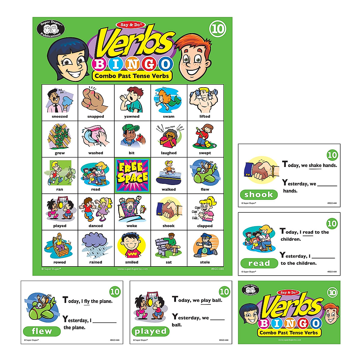 Super Duper Publications | Say & Do Verbs Bingo Game | Action Words | Educational Learning Resource for Children