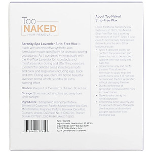 Too Naked Serenity Spa Lavender Strip-Free Wax Beads, Hair Removing Depilatory Wax size 28.8 Ounces