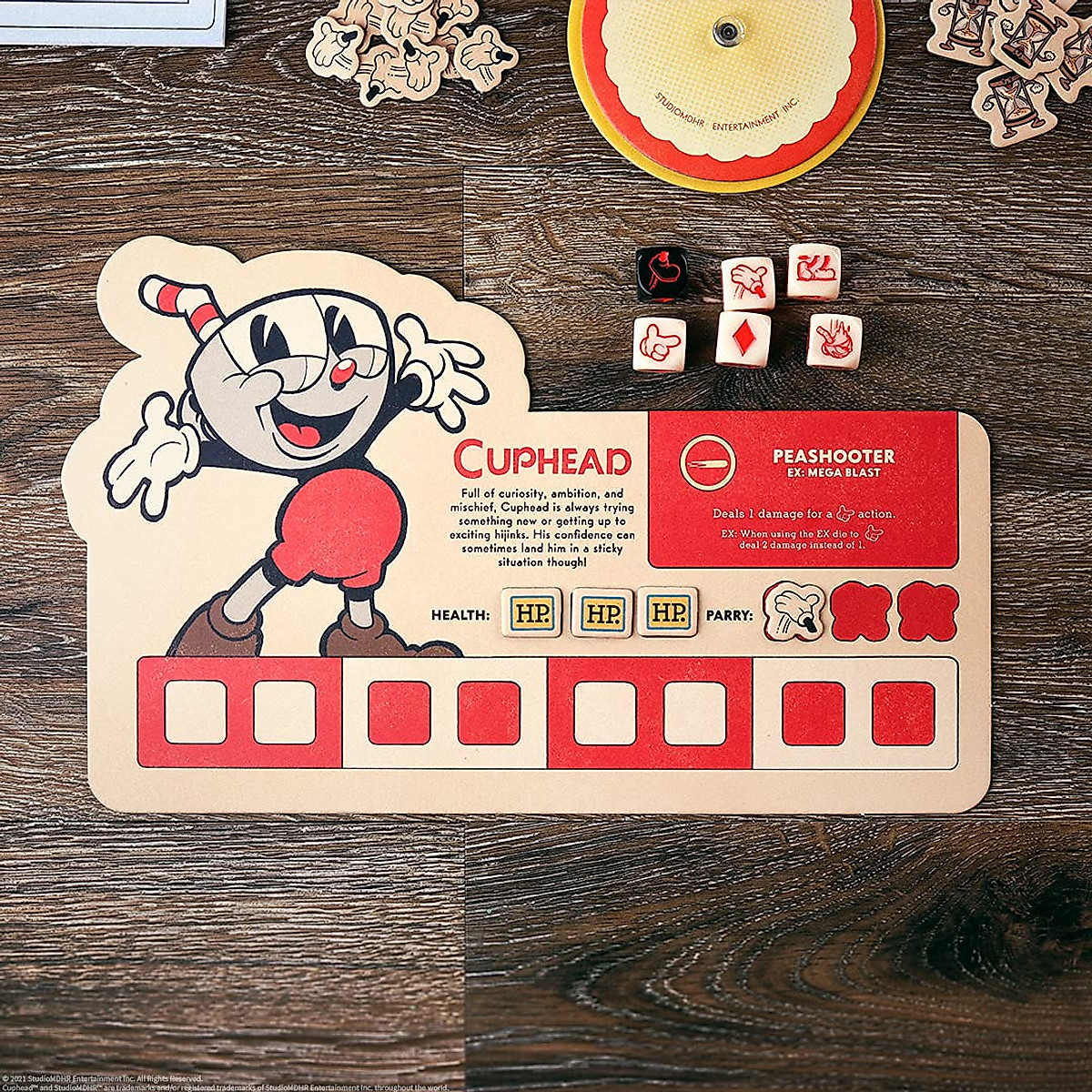 Dice Game | Replay and Unlock Content Each Time You Play as Cuphead, Mugman, Ms. Chalice, and Elder Kettle | Based on the Cuphead Video Game | Officially-Licensed Cuphead Merchandise