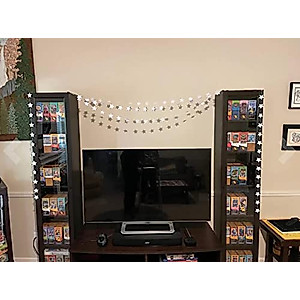 4 Pack Star Garland Book Pages Book Garland Newspaper Bunting Party Holiday Christmas Nursery Strand String Banner Wedding Garland Decorate(White)