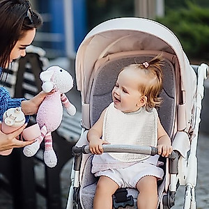 Cherub Muslin Baby Bibs for Boys, 8 Pack Absorbent Bandana Baby Bibs for Drooling and Teething, Soft Cotton Drool Bibs for 0-36 Months Newborn